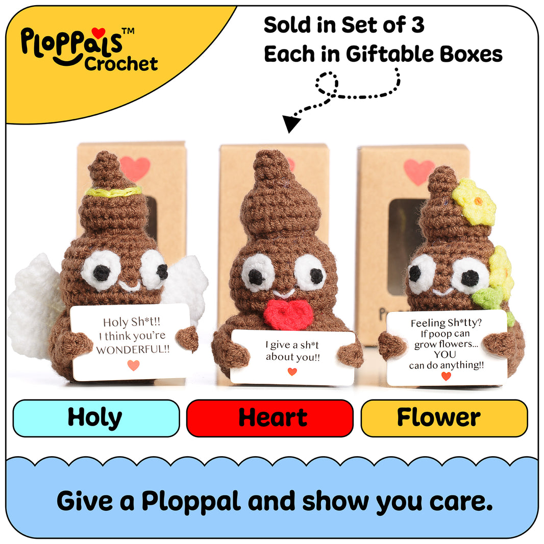 Ploppals | Emotional Support Plush & Crochet Gifts | Positive Poo